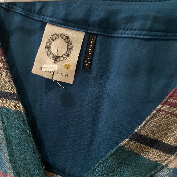 Anthropologie | Tops | Akemi And Kin Lucie Plaid Tunic Shirt Dress ...